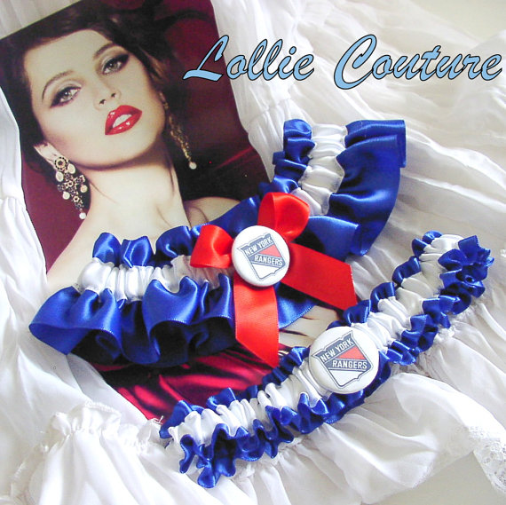 Ny Mets Garter Set - Bridal, Wedding, Sports Fan, Ny Teams on Luulla