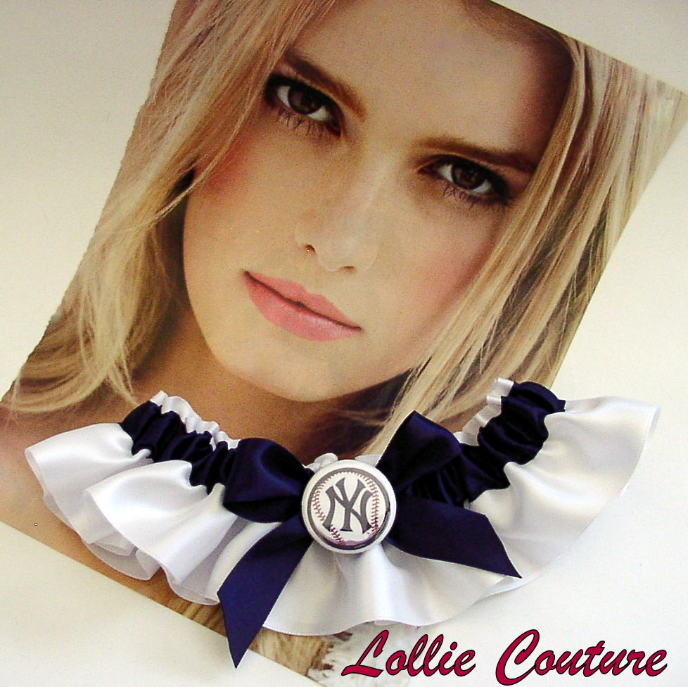 Ny Mets Garter Set - Bridal, Wedding, Sports Fan, Ny Teams on Luulla